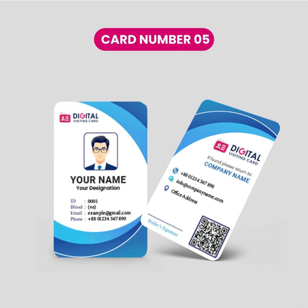 Customize NFC Employee Cards - Smart ID Badge - Digital Visiting Card
